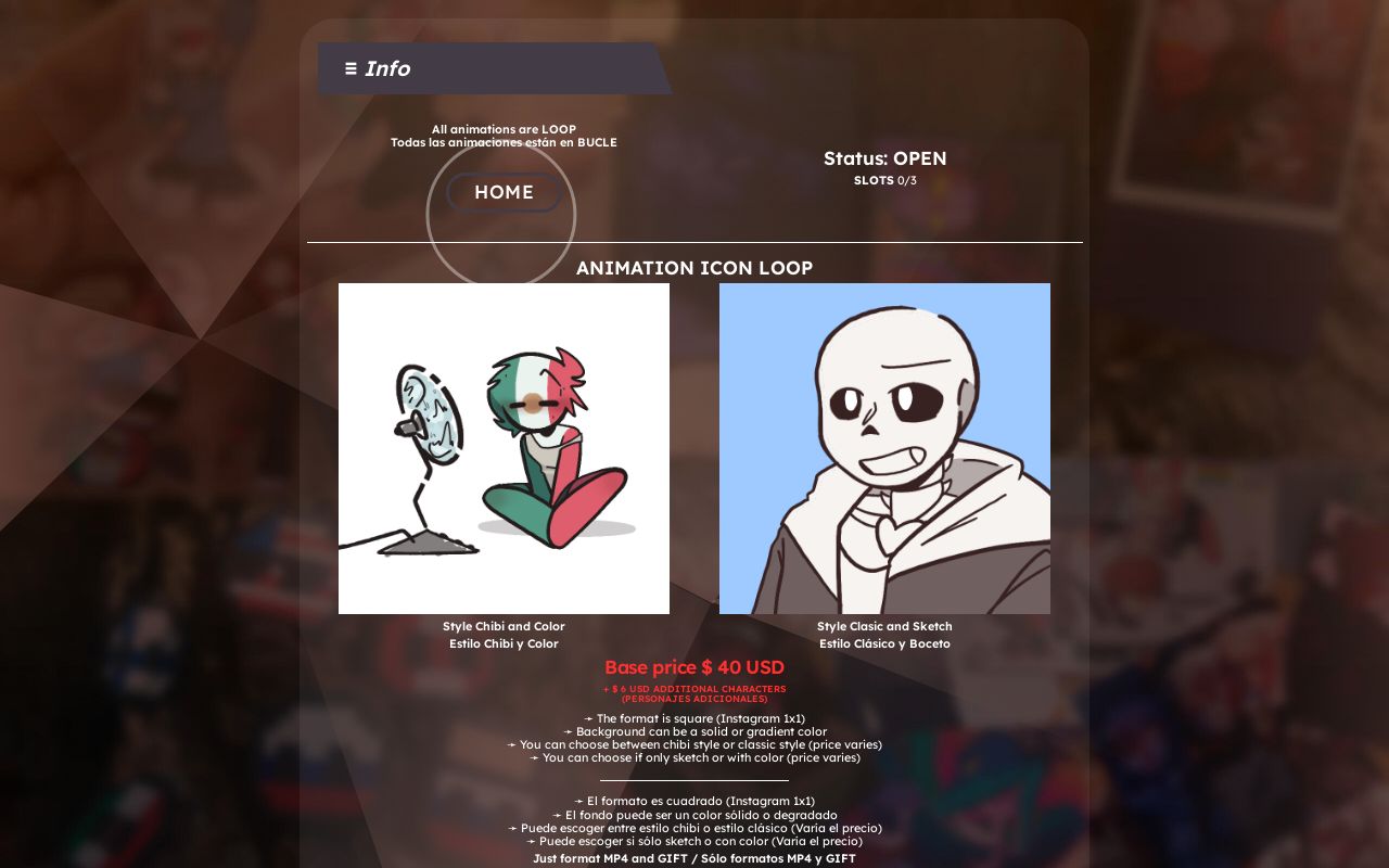 Commissions animation